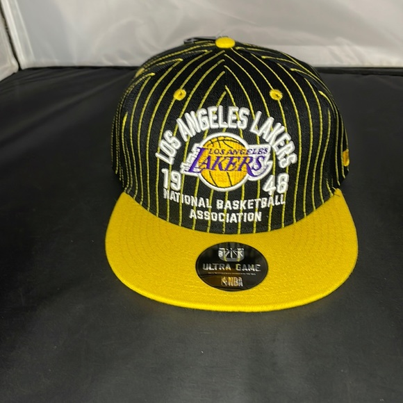 Ultra Game | Accessories | Nwt Black Yellow Lakers Hat Adjustable Ultra ...